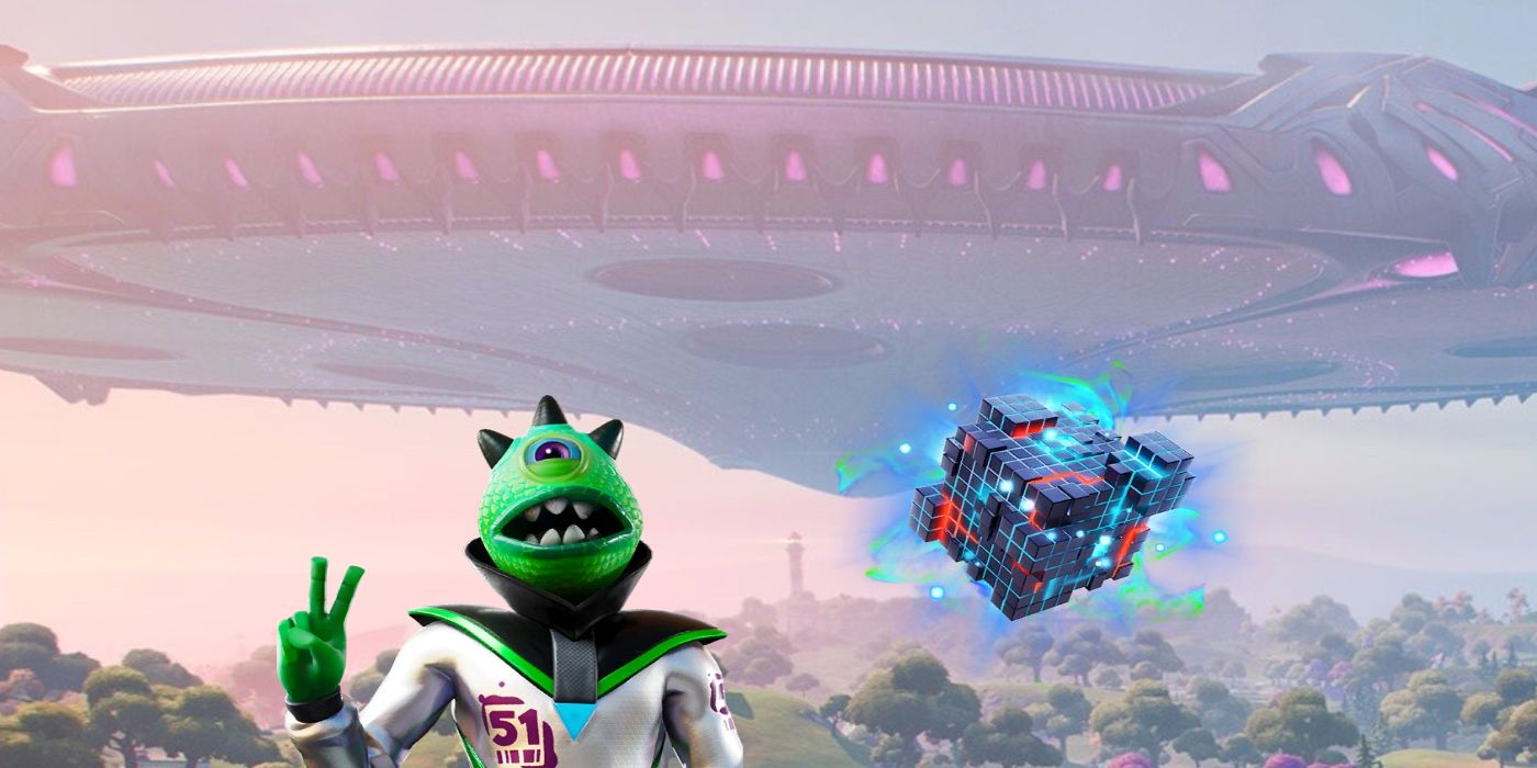 Fortnite: How to Use an Alien Hologram Pad on Party UFO for Week 8 ...