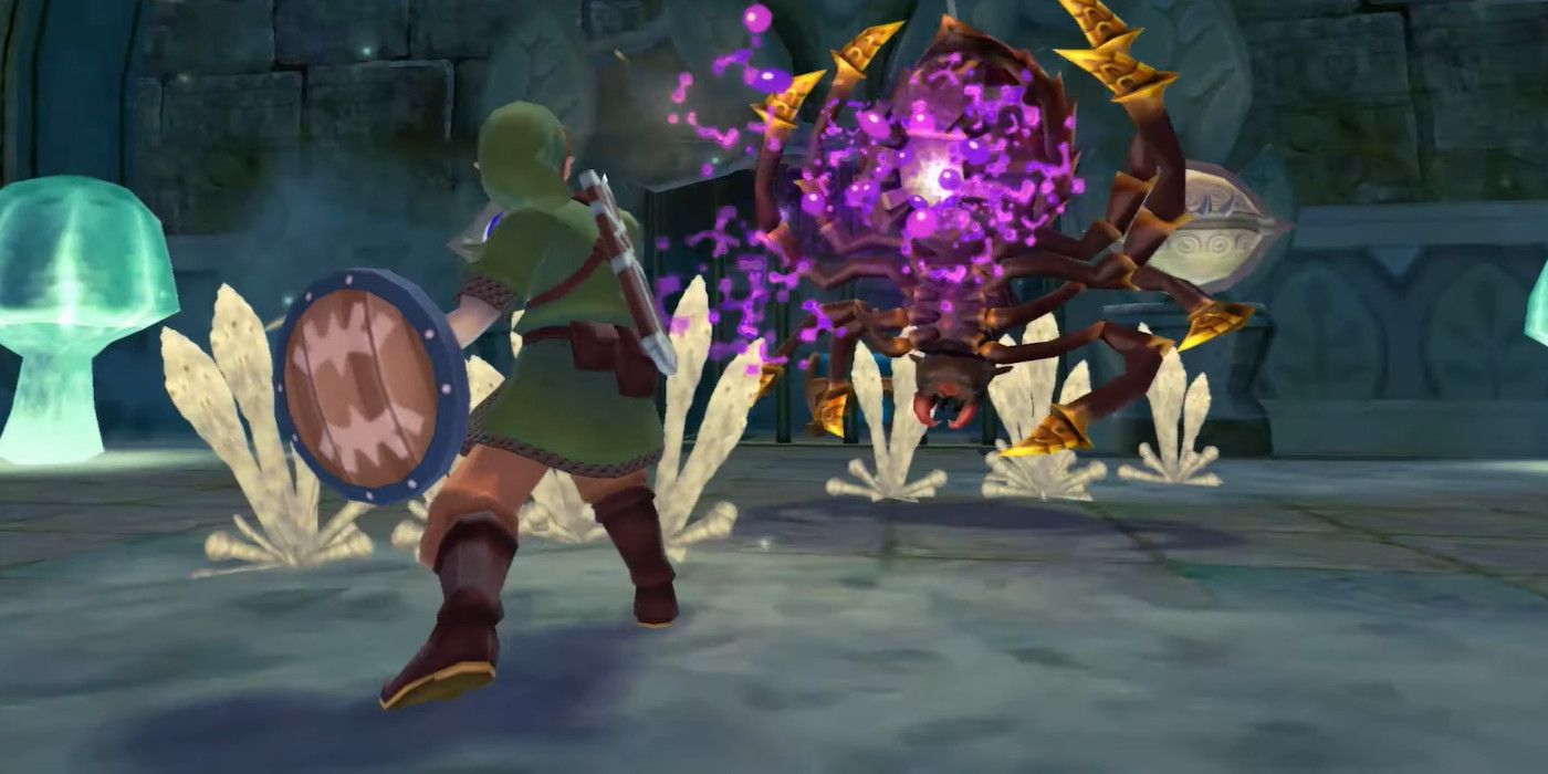 The Legend of Zelda: Skyward Sword HD - How to Kill Spiders (Skulltula)